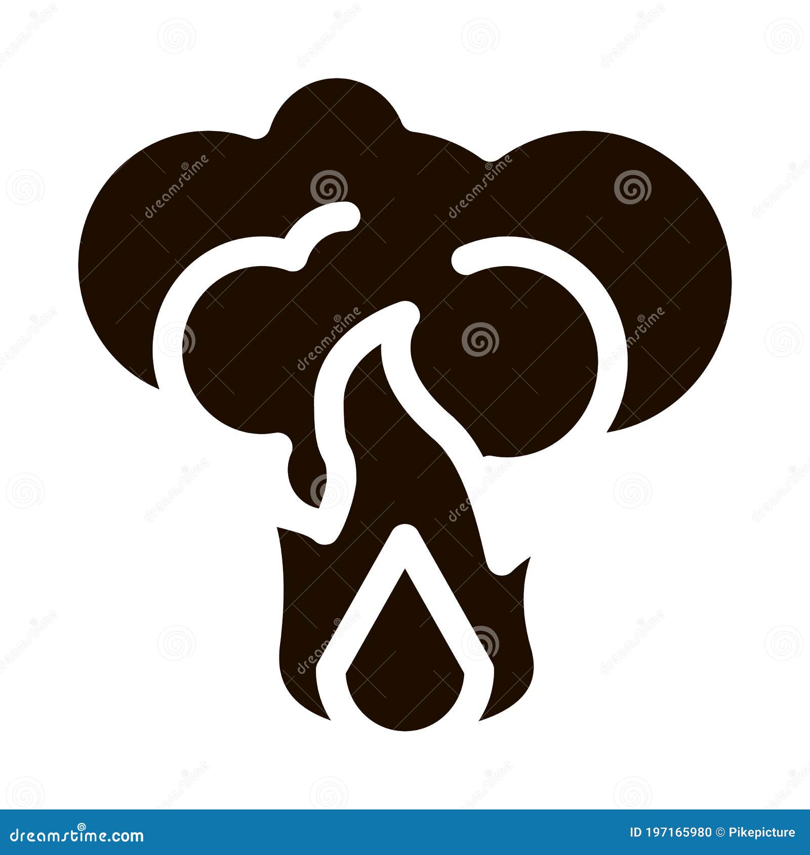 Fire with Smoke Wildfire Vector Icon Stock Vector - Illustration of ...
