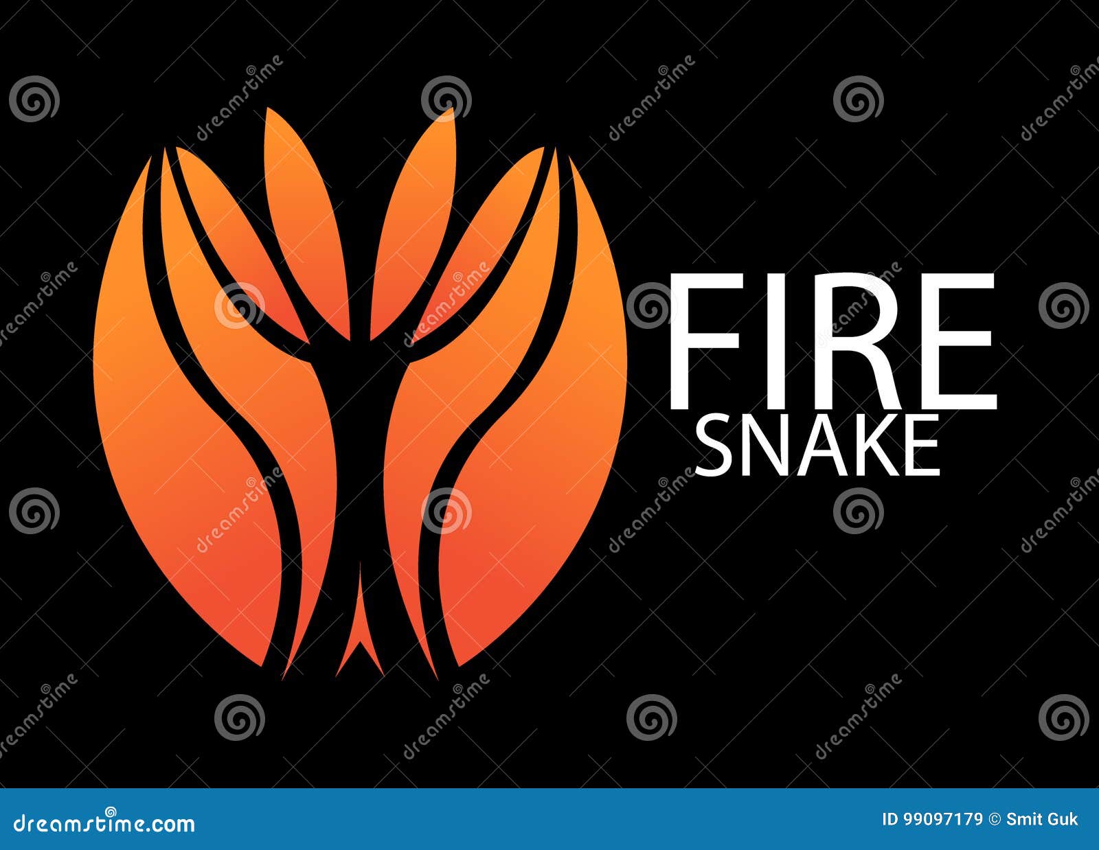 FIRE SNAKE LOGO stock illustration. Illustration of illustrations ...