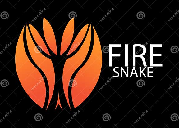 FIRE SNAKE LOGO stock illustration. Illustration of illustrations ...