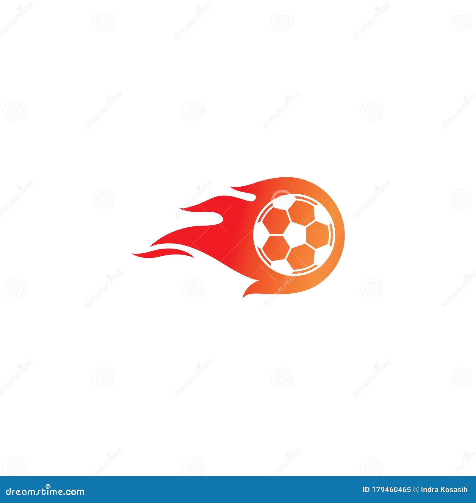 Fire Soccer Ball Icon. Logo Vector Illustration Stock Vector ...