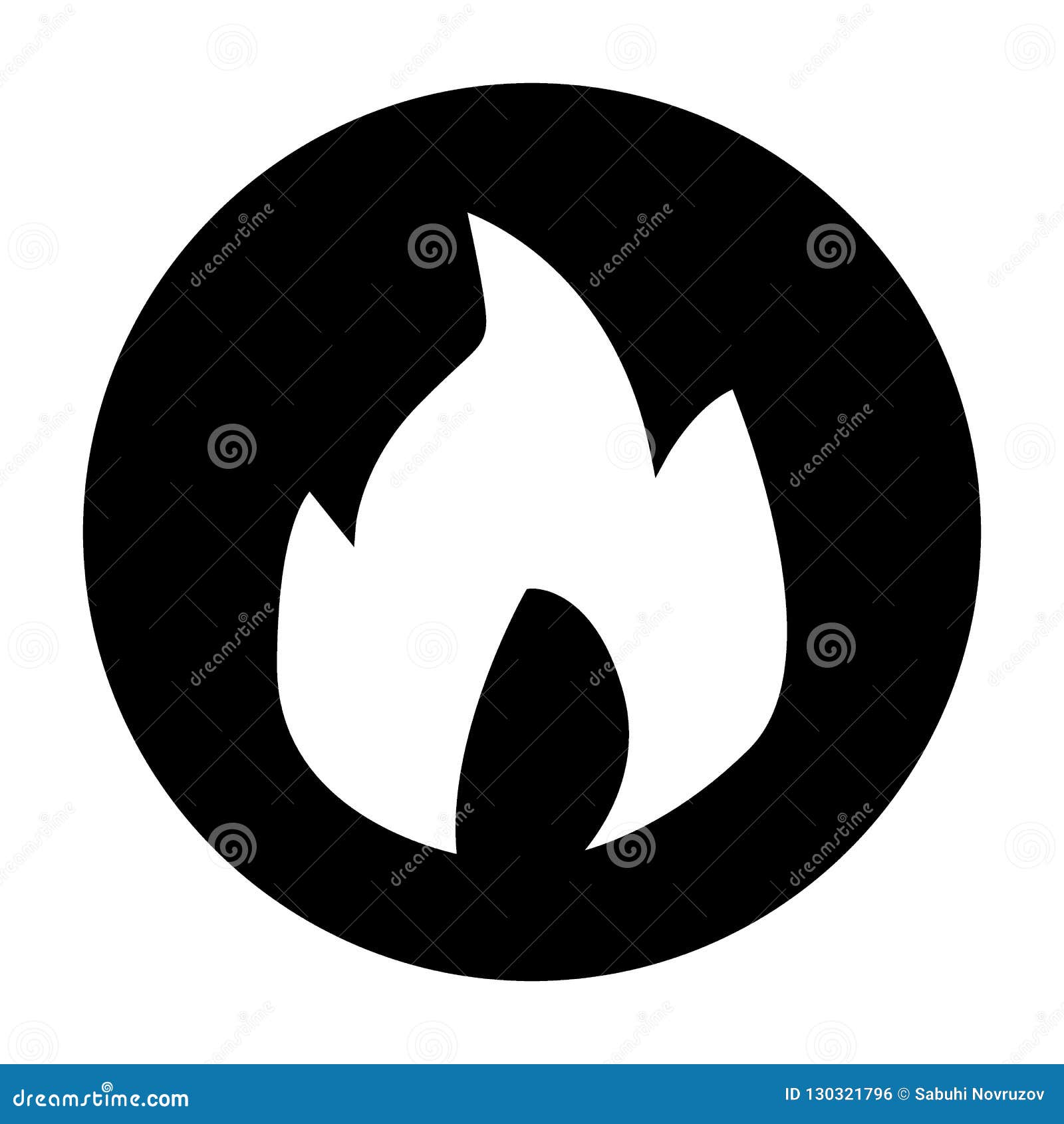 Fire Solid Icon. Burn Vector Illustration Isolated on White. Hot Glyph ...