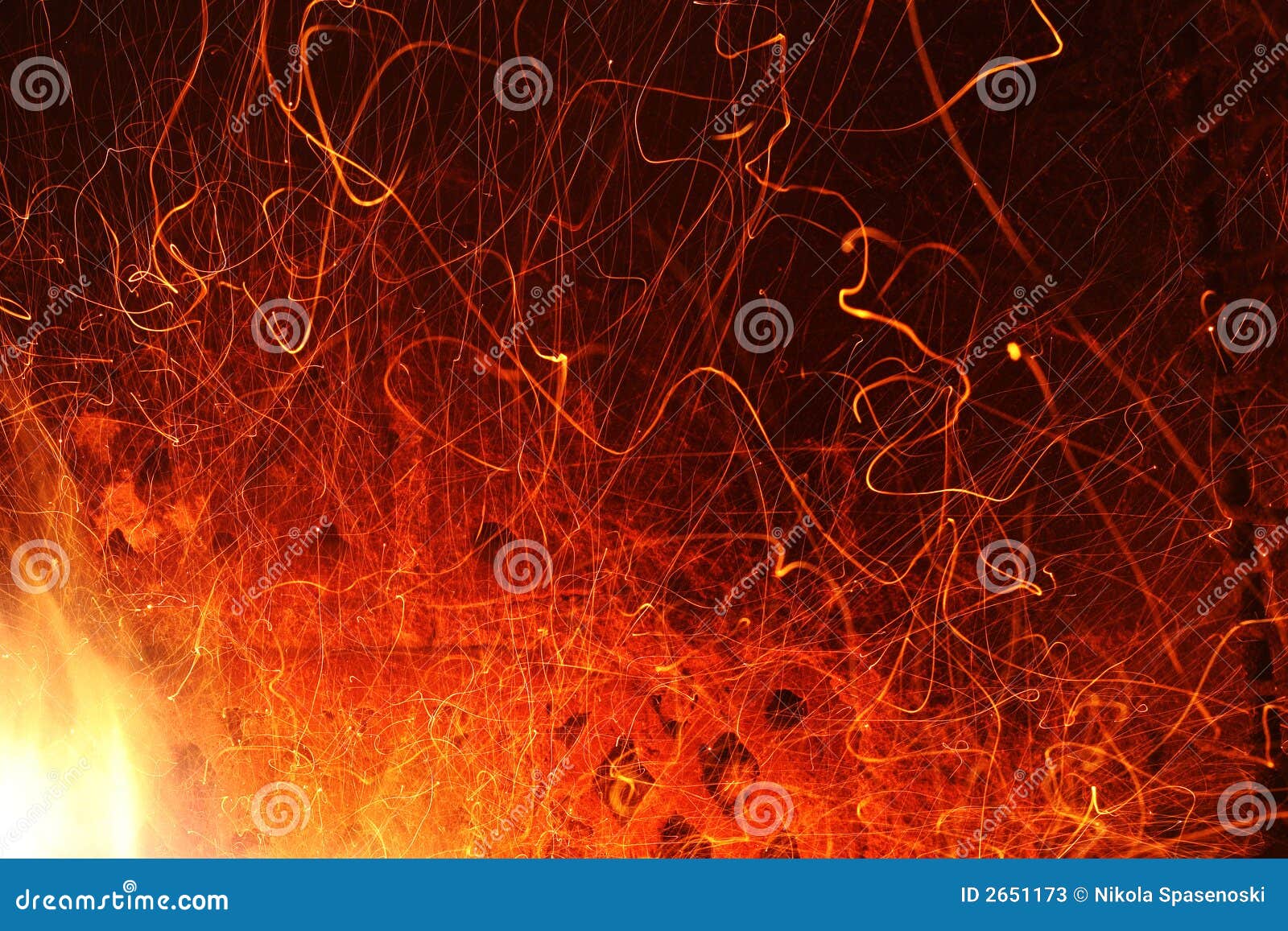 Fire sparkles stock image. Image of explosion, spark, closeup - 2651173