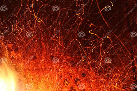 Fire sparkles stock image. Image of explosion, spark, closeup - 2651173