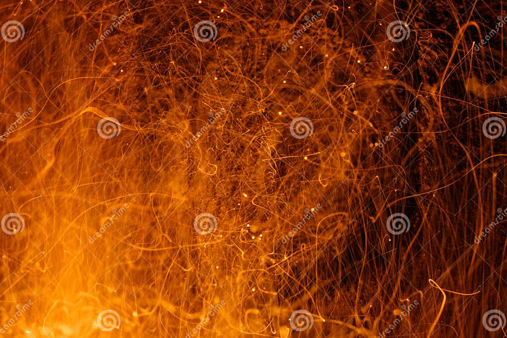 Fire Sparkles stock image. Image of flame, background, black - 30505