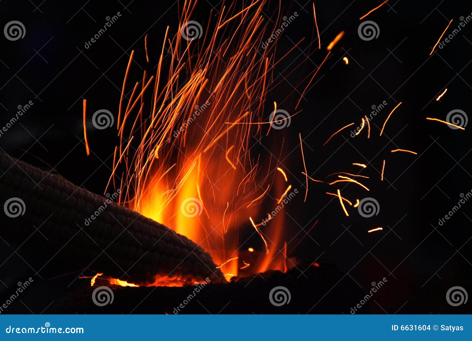 Fire and sparklings stock photo. Image of elements, flame - 6631604