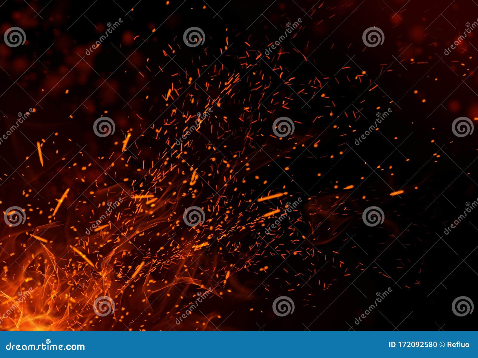 Fire and sparks stock photo. Image of burning, sparksdigital - 172092580