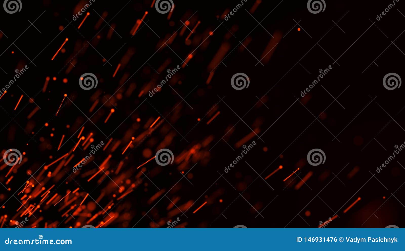 Fire Sparks Background. Burning Red Sparks. Fire Flying Sparks. Blurred ...