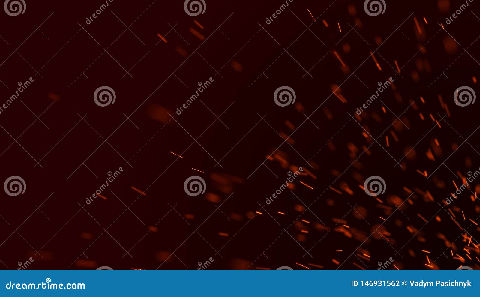 Fire Sparks Background. Burning Red Sparks. Fire Flying Sparks. Blurred ...