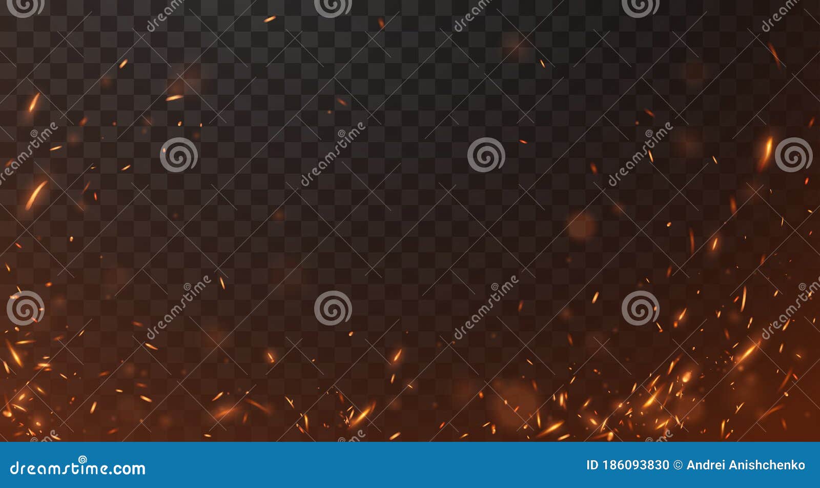 Fire Sparks On Dark Backdrop. Glowing Particles Flying Up. Realistic ... Fire Sparks On Dark Backdrop. Glowing Particles Flying Up. Realistic ...