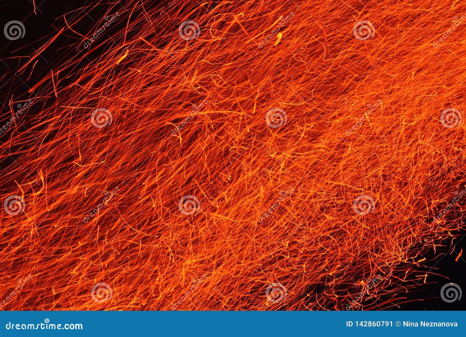 Fire sparks in the night stock image. Image of natural - 142860791