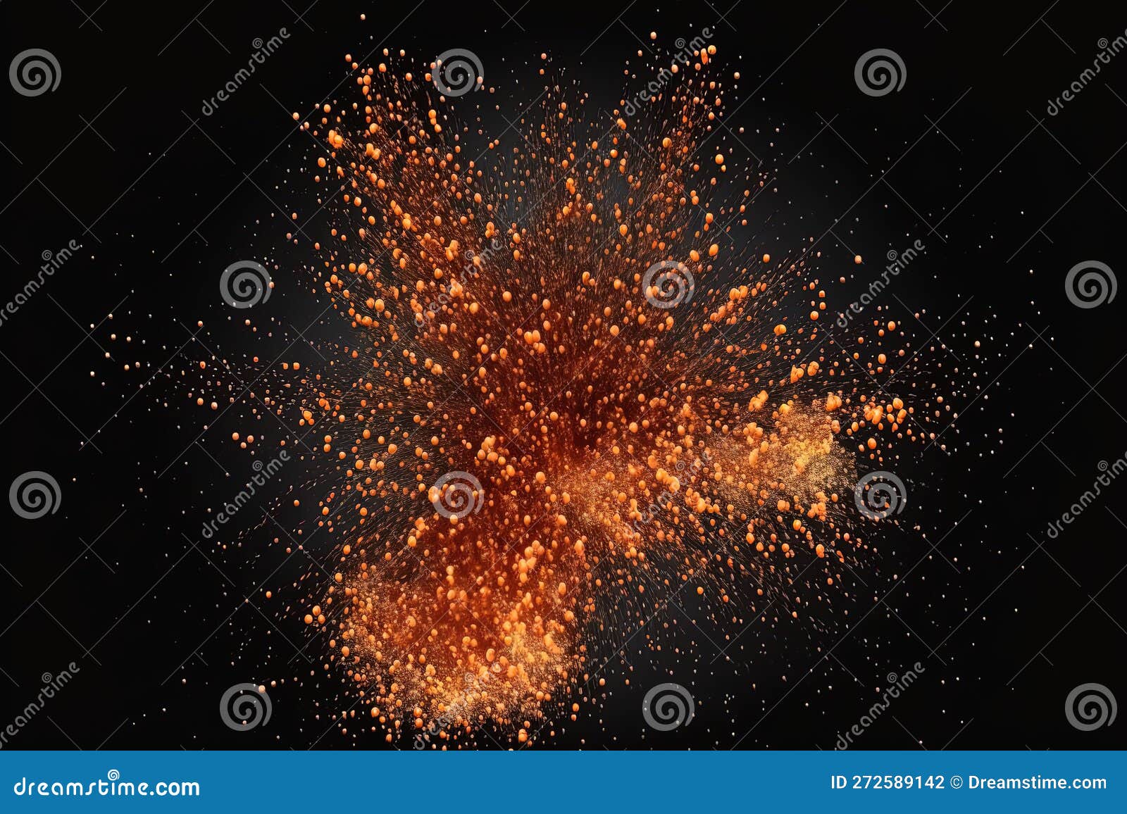Fire Sparks Particles with Flames Isolated on Black Background. Very ...