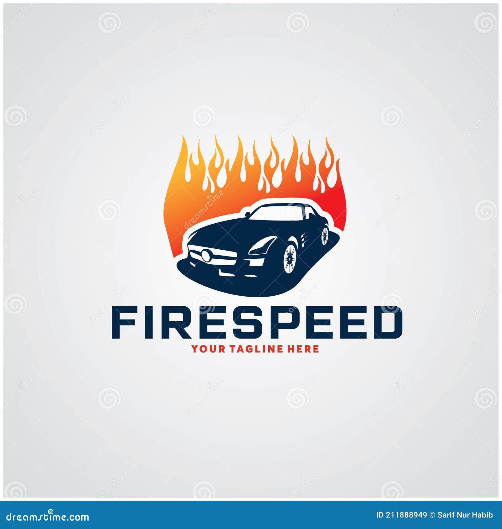 Fire Speed Car Logo Design Template Stock Vector - Illustration of ...