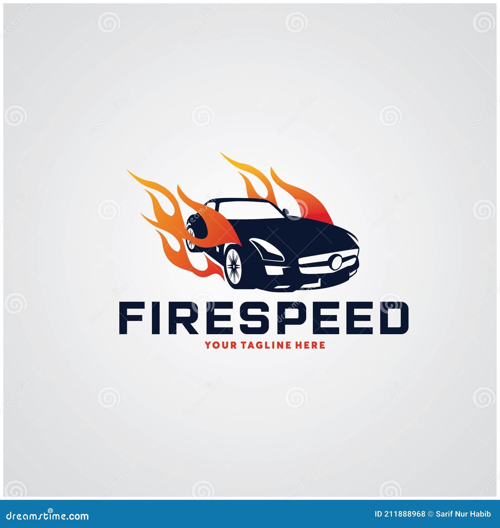 Fire Speed Car Logo Design Template Stock Vector - Illustration of tech ...