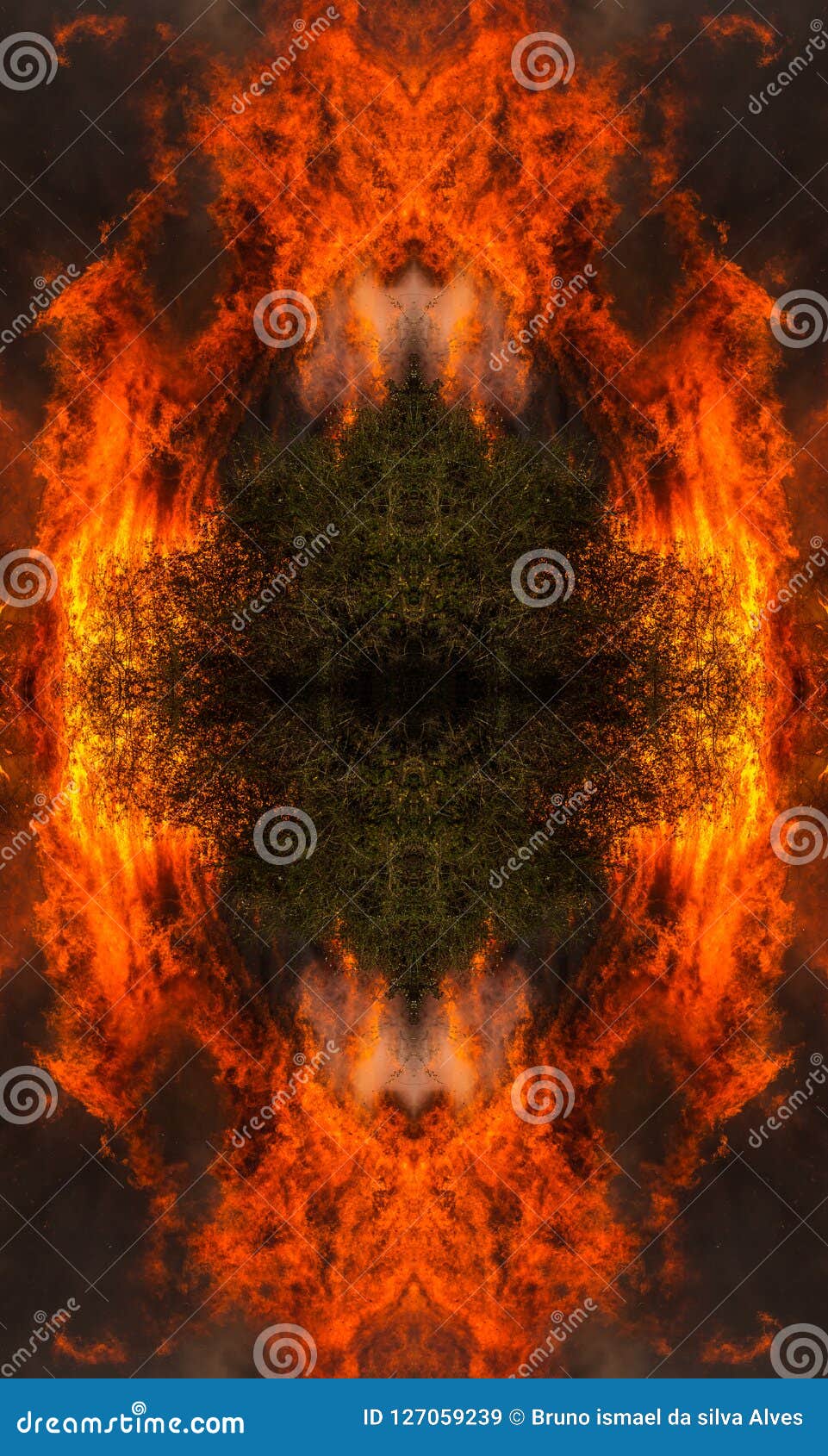 Fire Sphere, Fractal Background. Stock Image - Image of fireplace ...