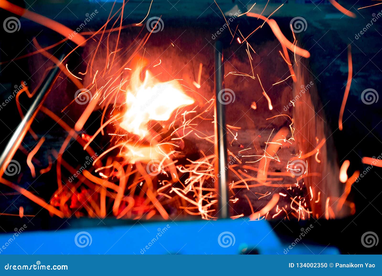 Fire spirit on bbq pit stock photo. Image of light, dreams - 134002350