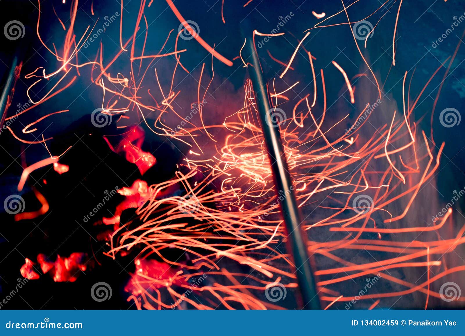 Fire spirit on bbq pit stock image. Image of bokeh, garden - 134002459