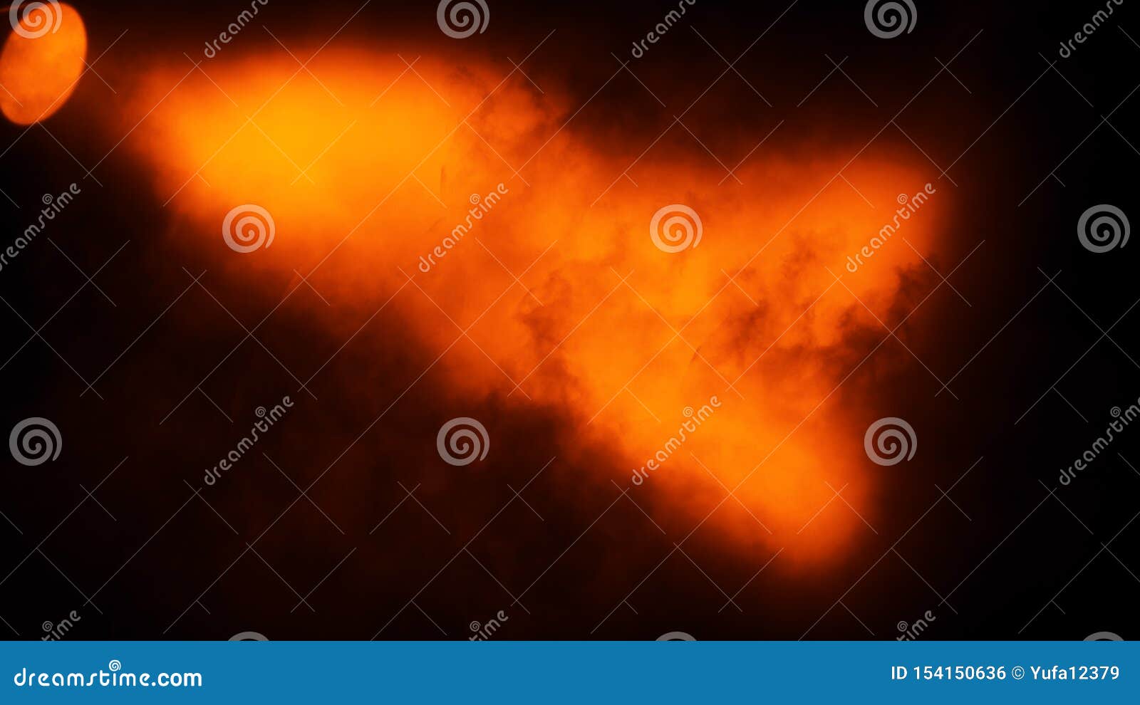Fire Spotlight With Smoke Texture Overlays On Islotaed Background ...