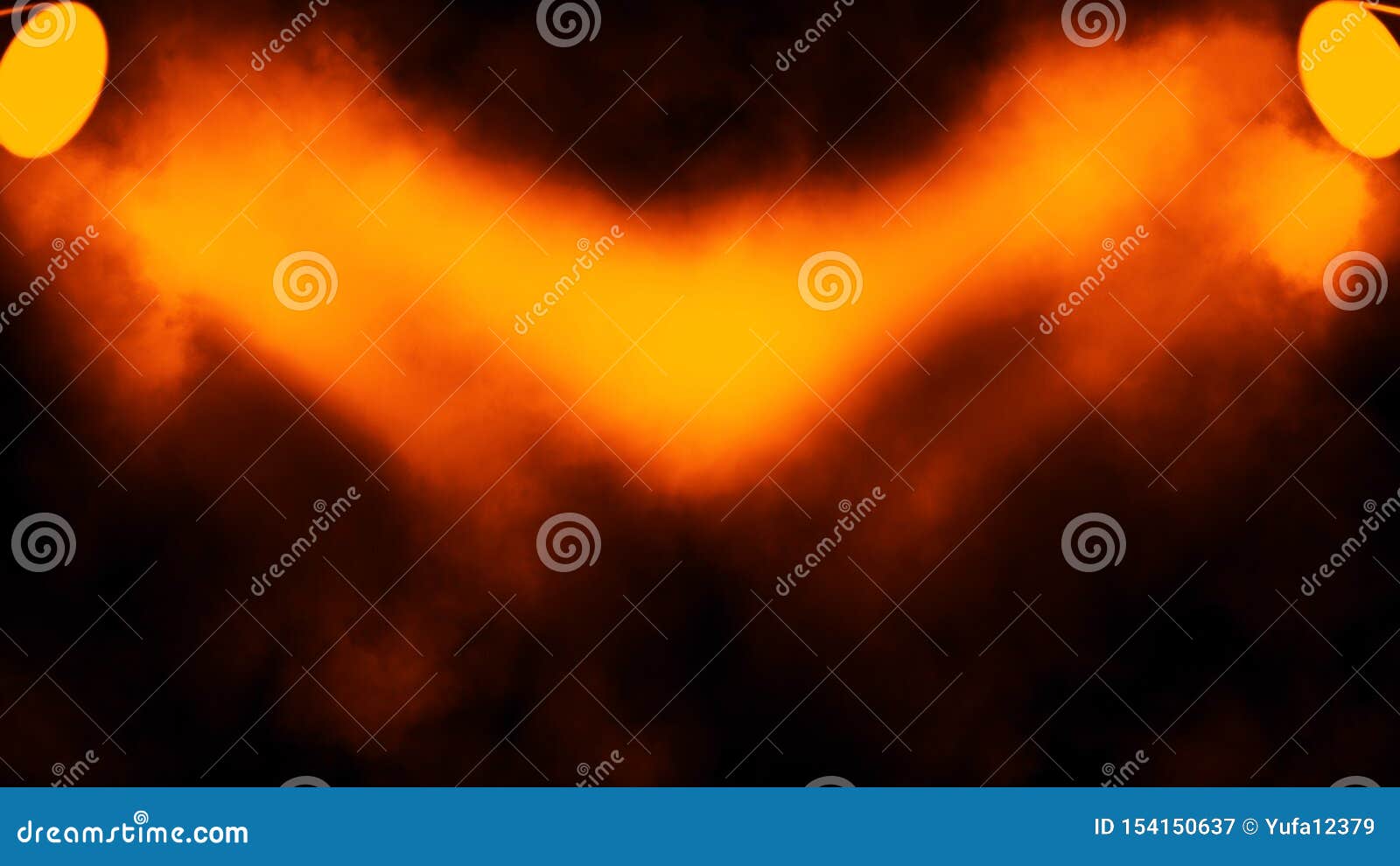 Fire Spotlight With Smoke Texture Overlays On Islotaed Background ...