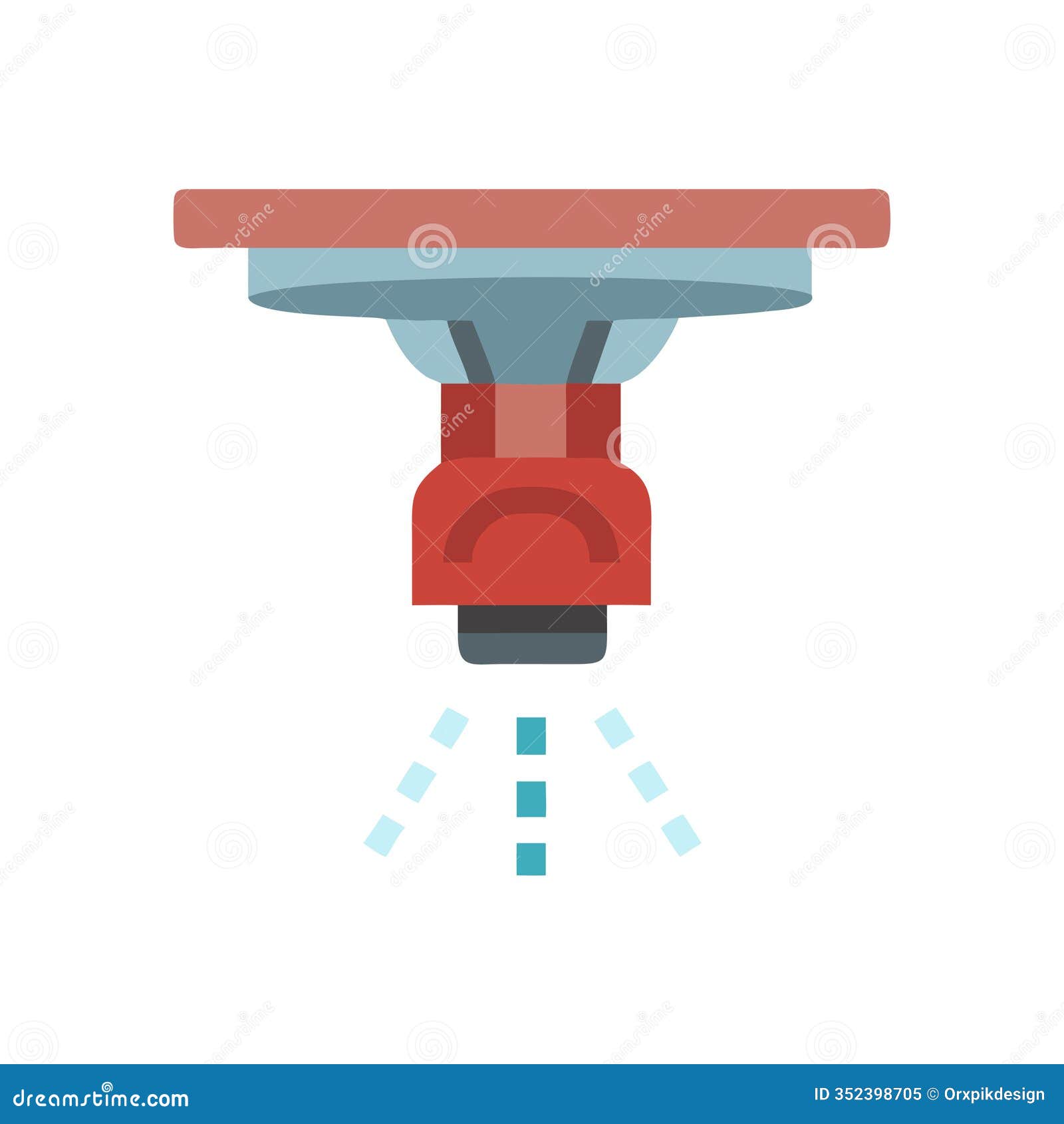 Fire Sprinkler Head Design for Safety Stock Illustration - Illustration ...