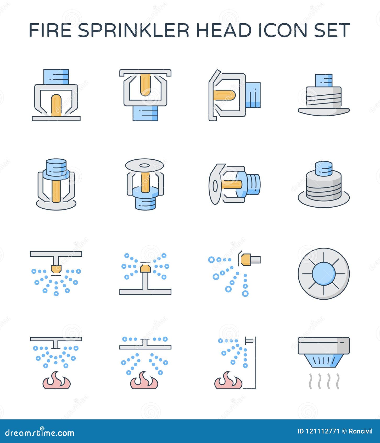 Fire Sprinkler Icon Vector Illustration | CartoonDealer.com #182361290