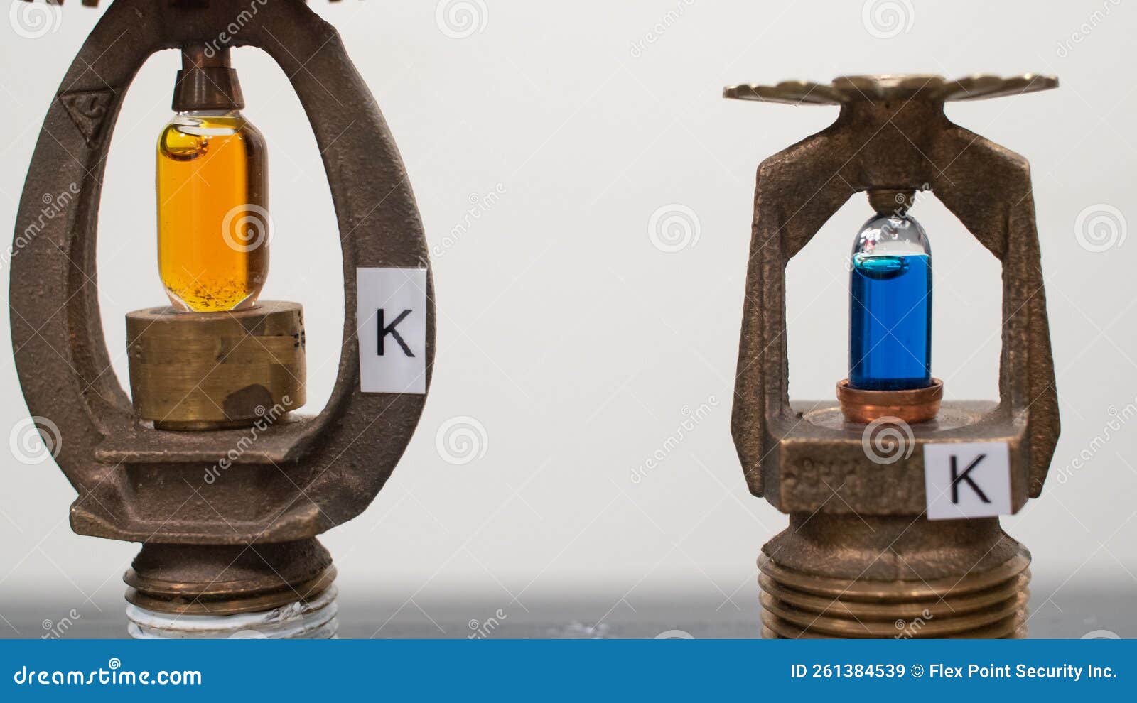 Fire Sprinkler Heads with Fusible Links and Frangible Bulbs Stock Image ... Fire Sprinkler Heads with Fusible Links and Frangible Bulbs Stock Image ...