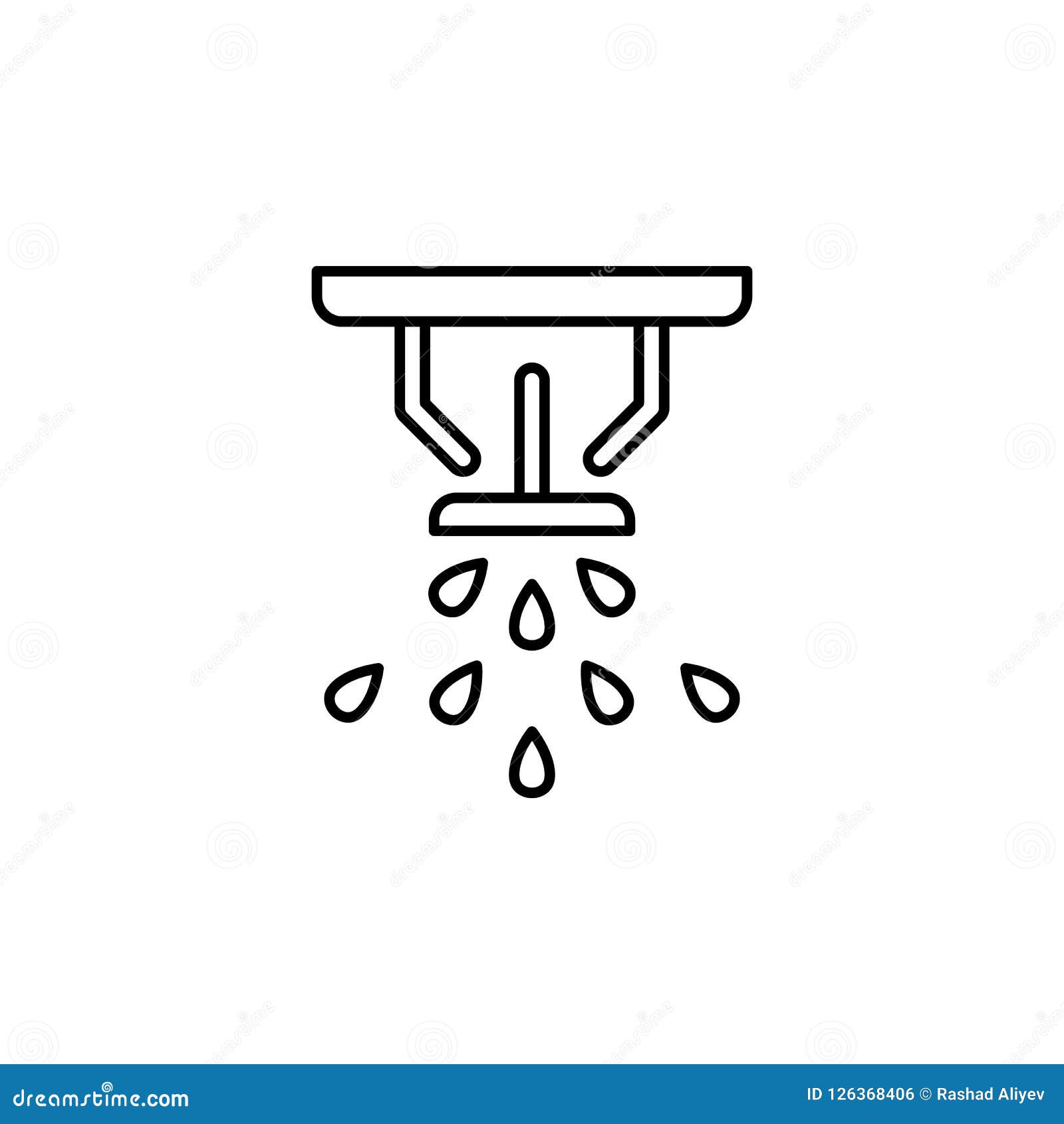Sprinkler Icon Vector From Emergencies Collection. Thin Line Sprinkler ...