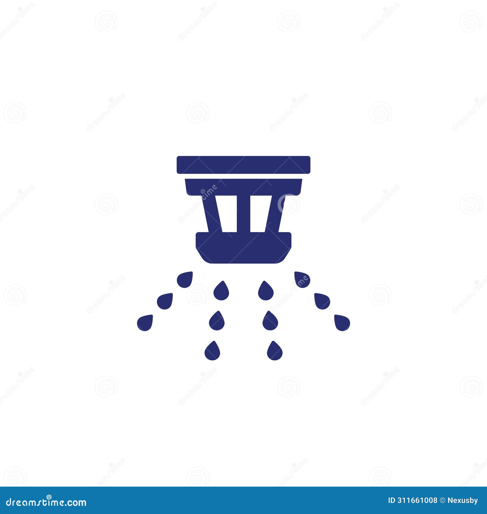 Fire Sprinkler Icon, Vector Pictogram Stock Vector - Illustration of ...