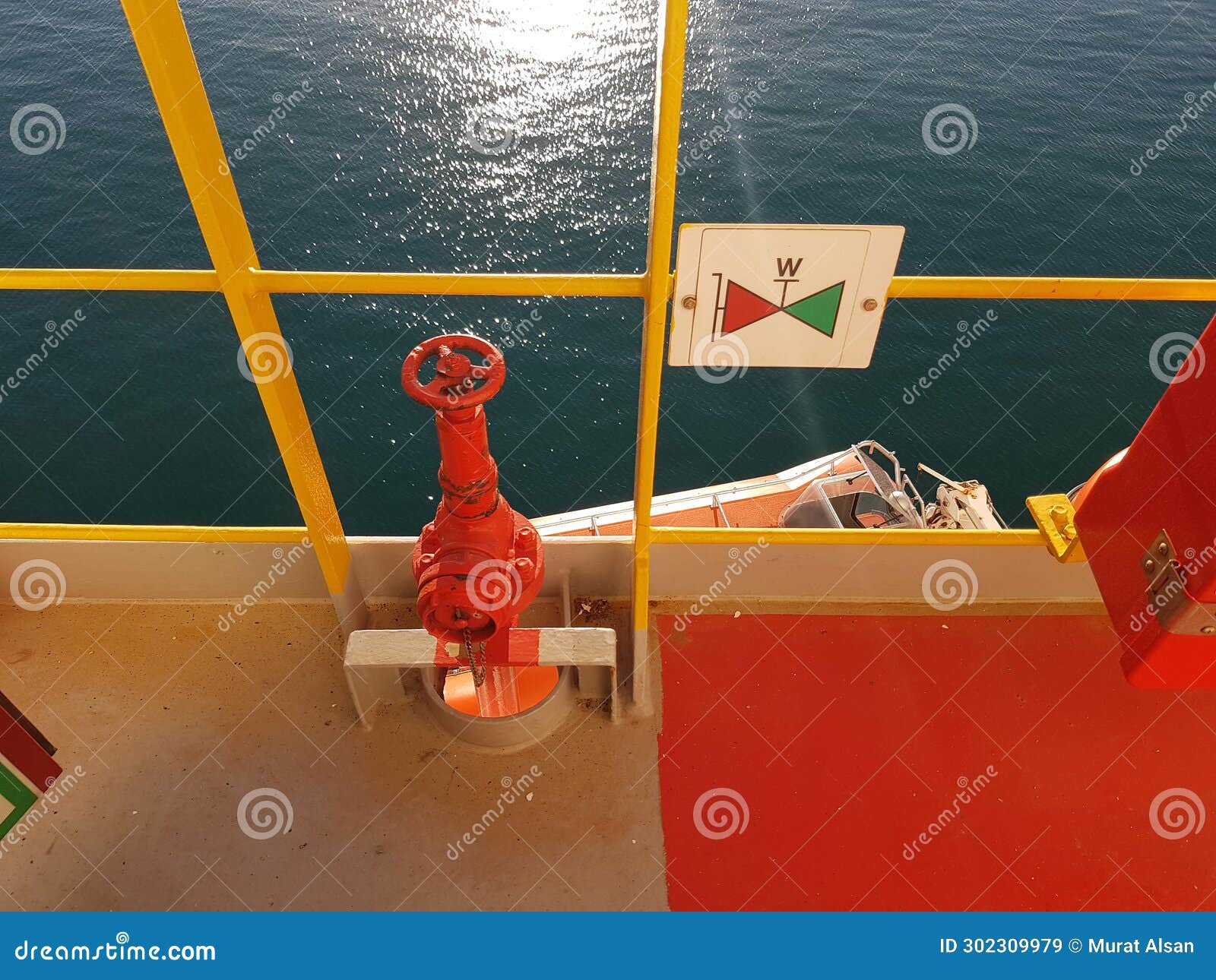 Fire Sprinkler Pipe on the Deck Stock Image - Image of bright ...