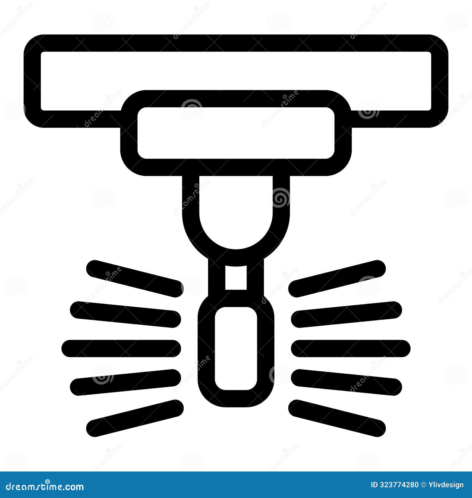 Fire Sprinkler Spraying Water Icon, Fire Safety System Symbol for ... Fire Sprinkler Spraying Water Icon, Fire Safety System Symbol for ...