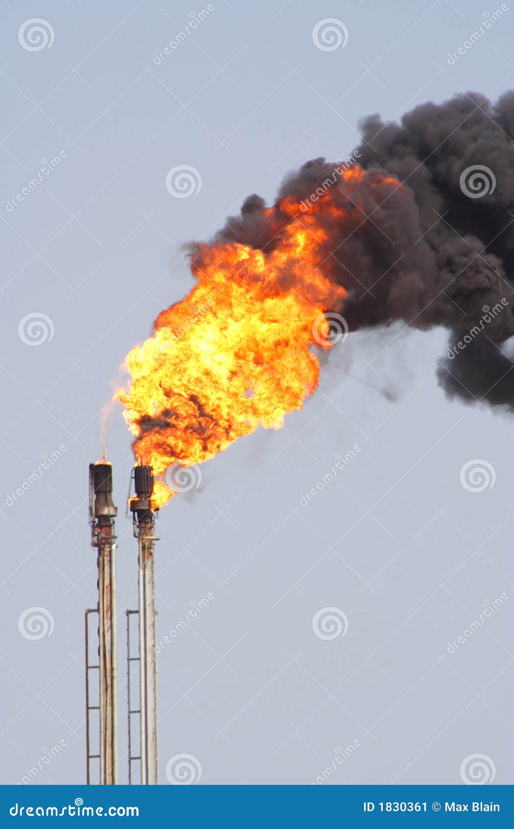 Fire stack stock image. Image of energy, industry, toxic - 1830361