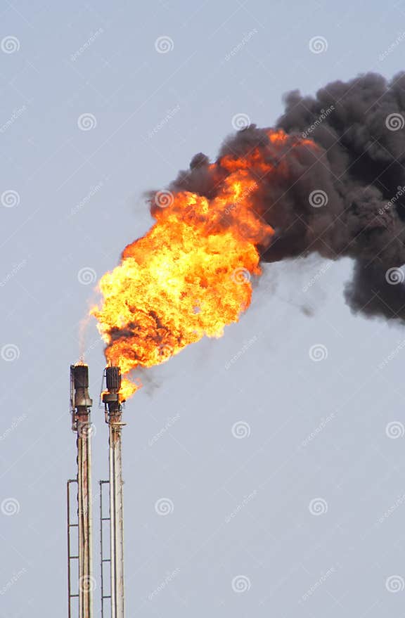 Fire stack stock image. Image of energy, industry, toxic - 1830361