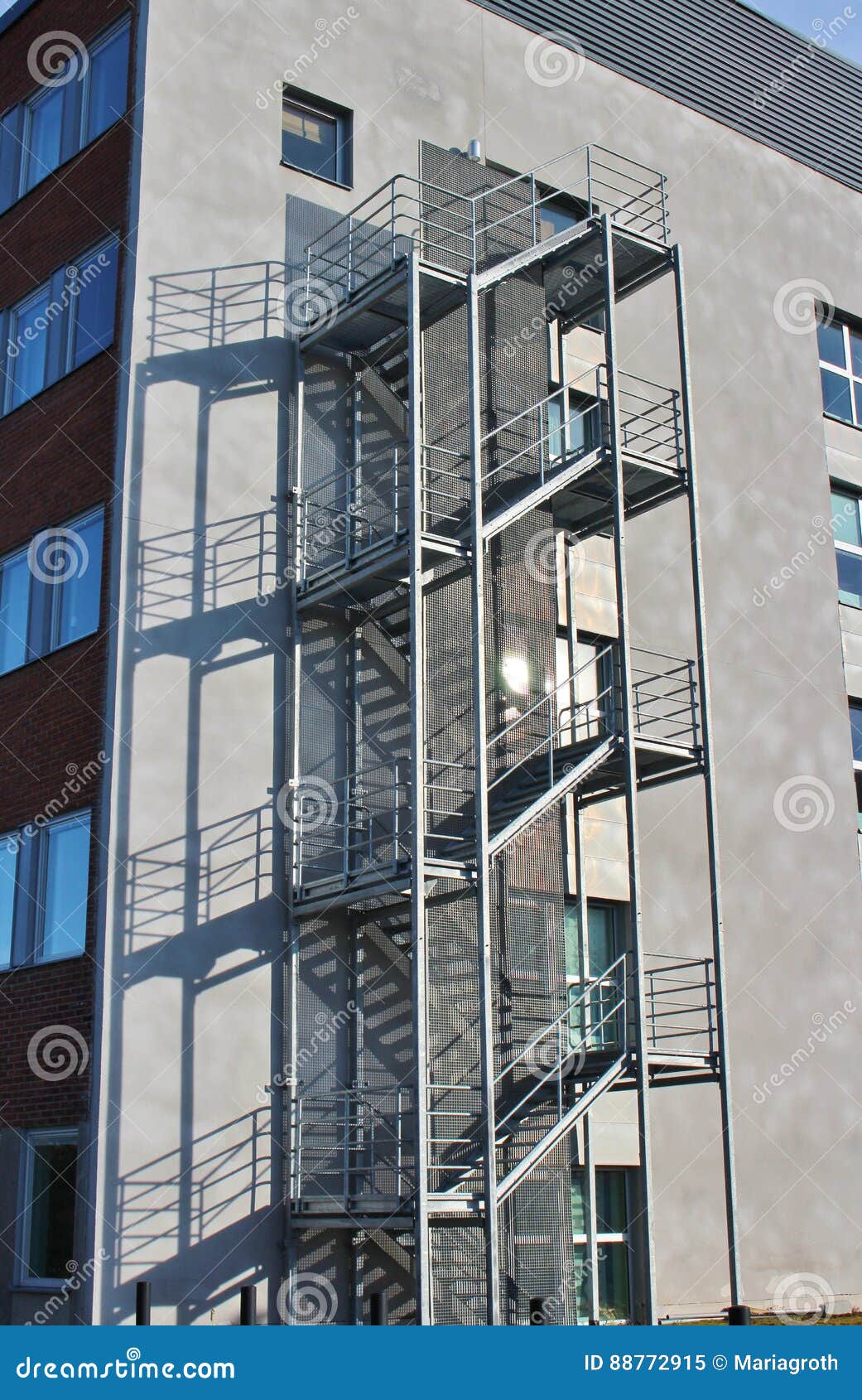 Fire stairs stock image. Image of rescue, save, iron - 88772915