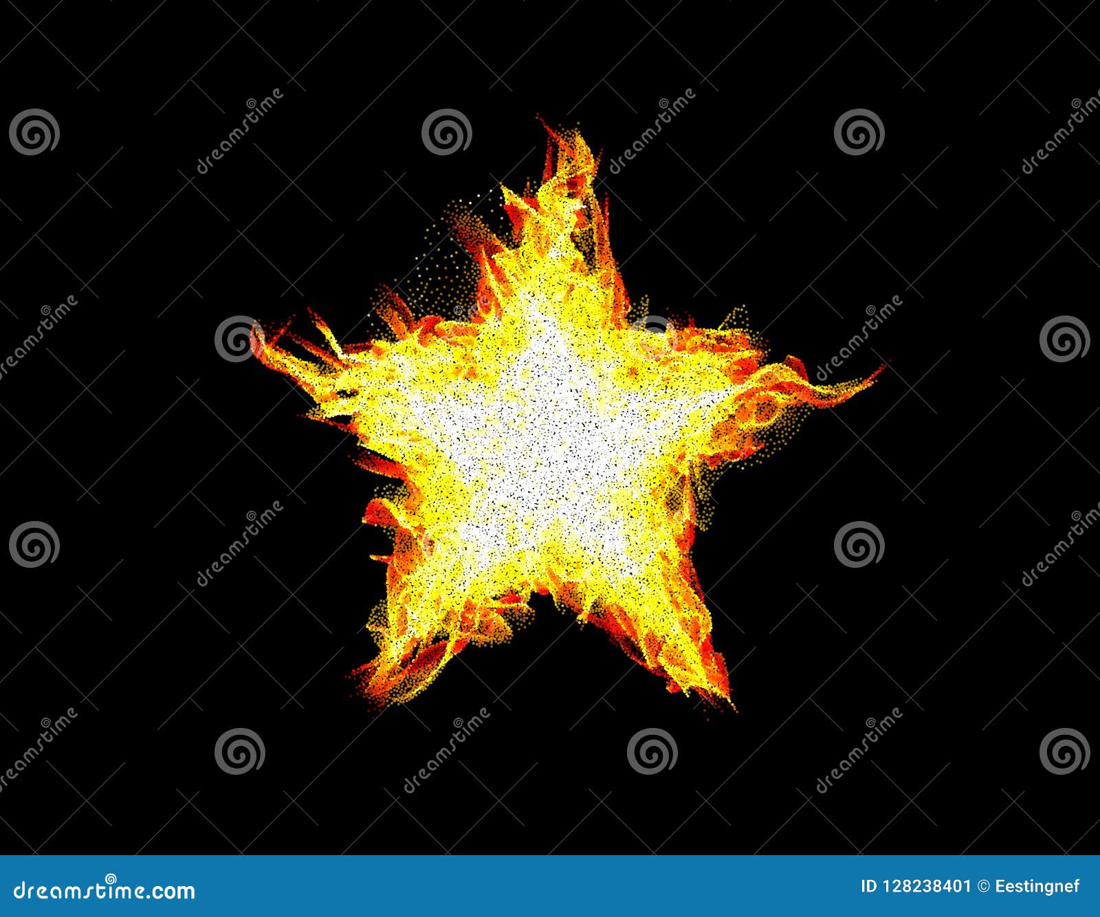 Fire Star on Black Background. Stock Vector - Illustration of pentagram ...