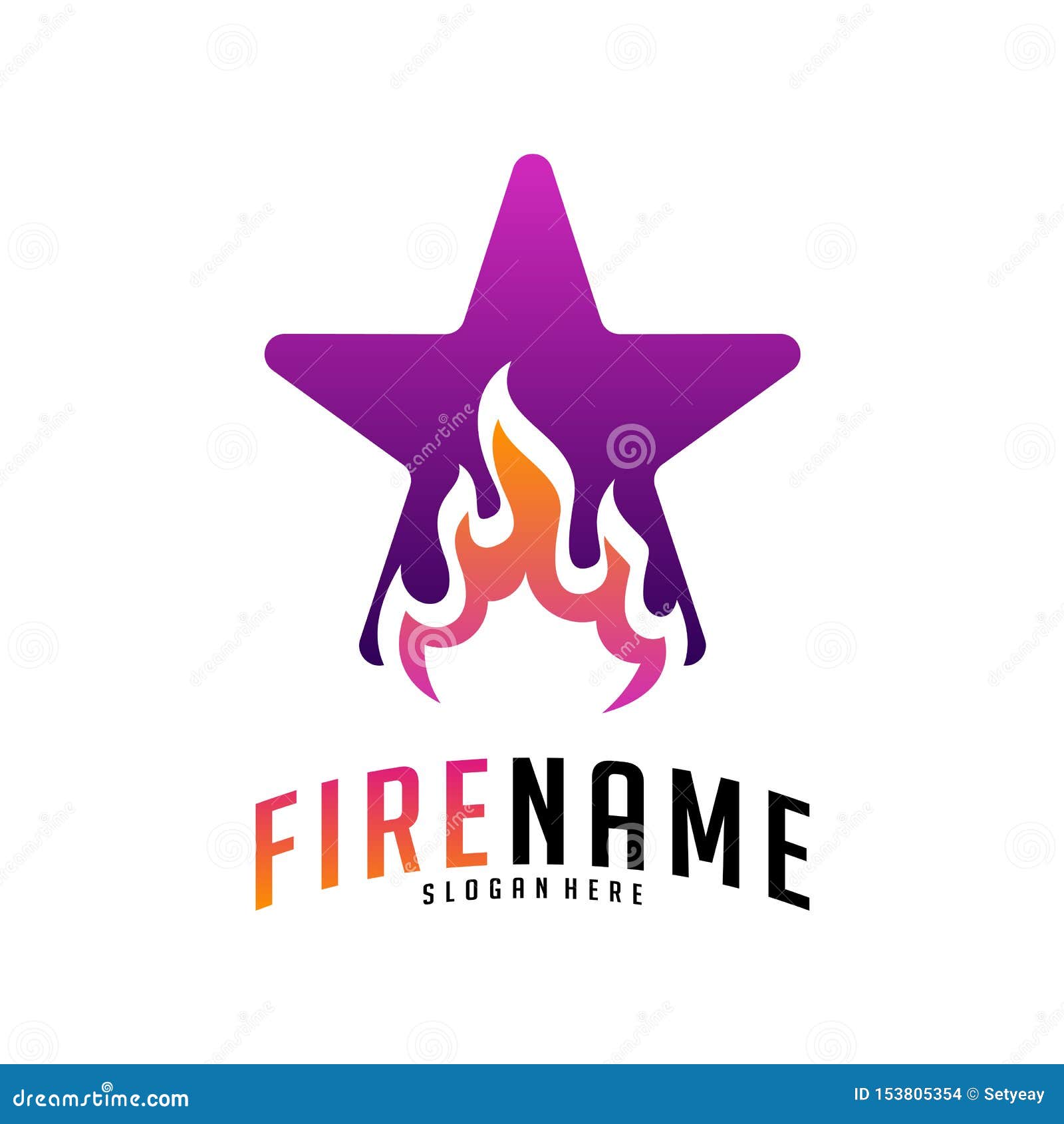 Fire Stars Logo Vector. Logo Design Inspiration Vector Icons Stock ...