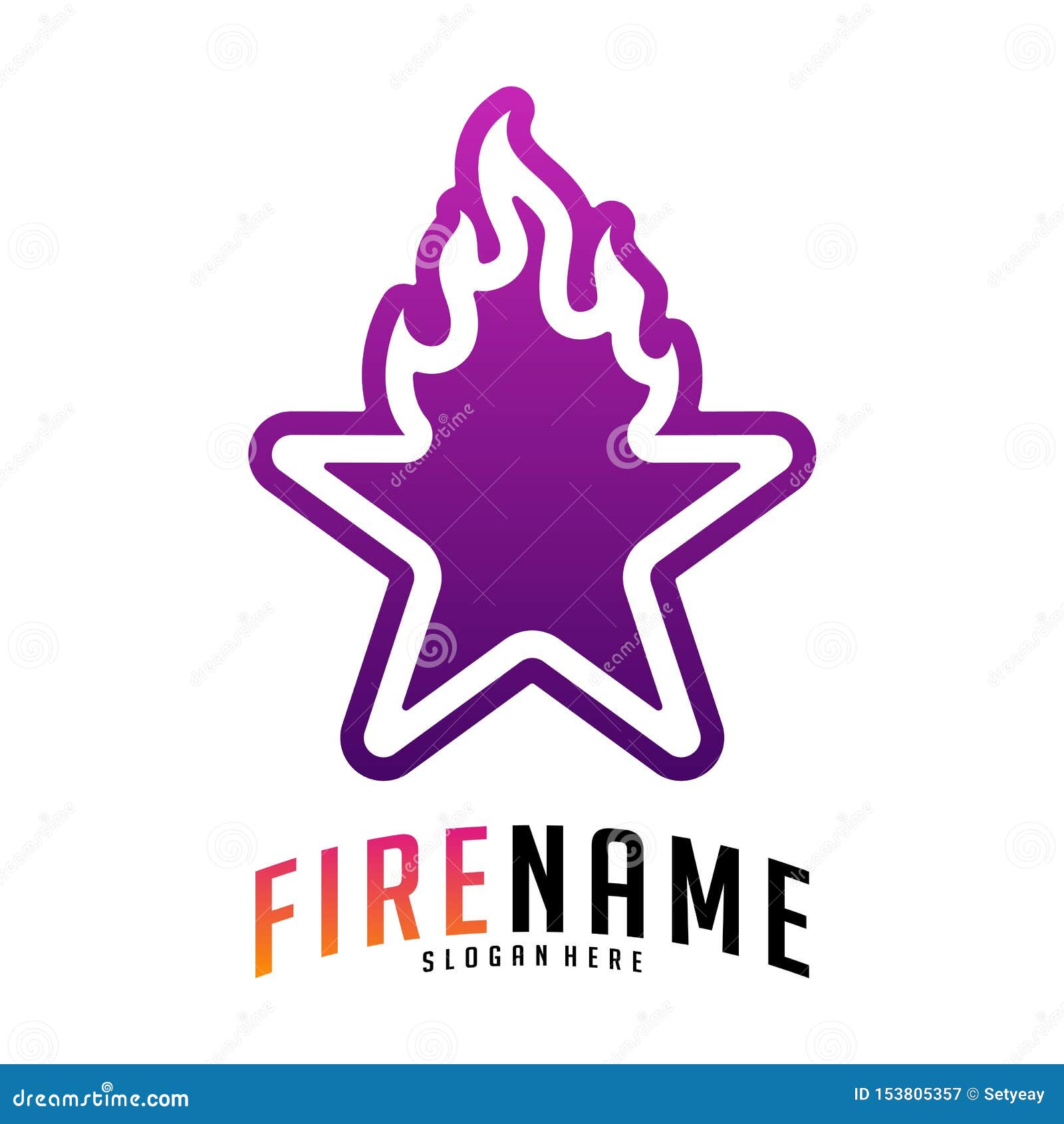 Fire Stars Logo Vector. Logo Design Inspiration Vector Icons Stock ...