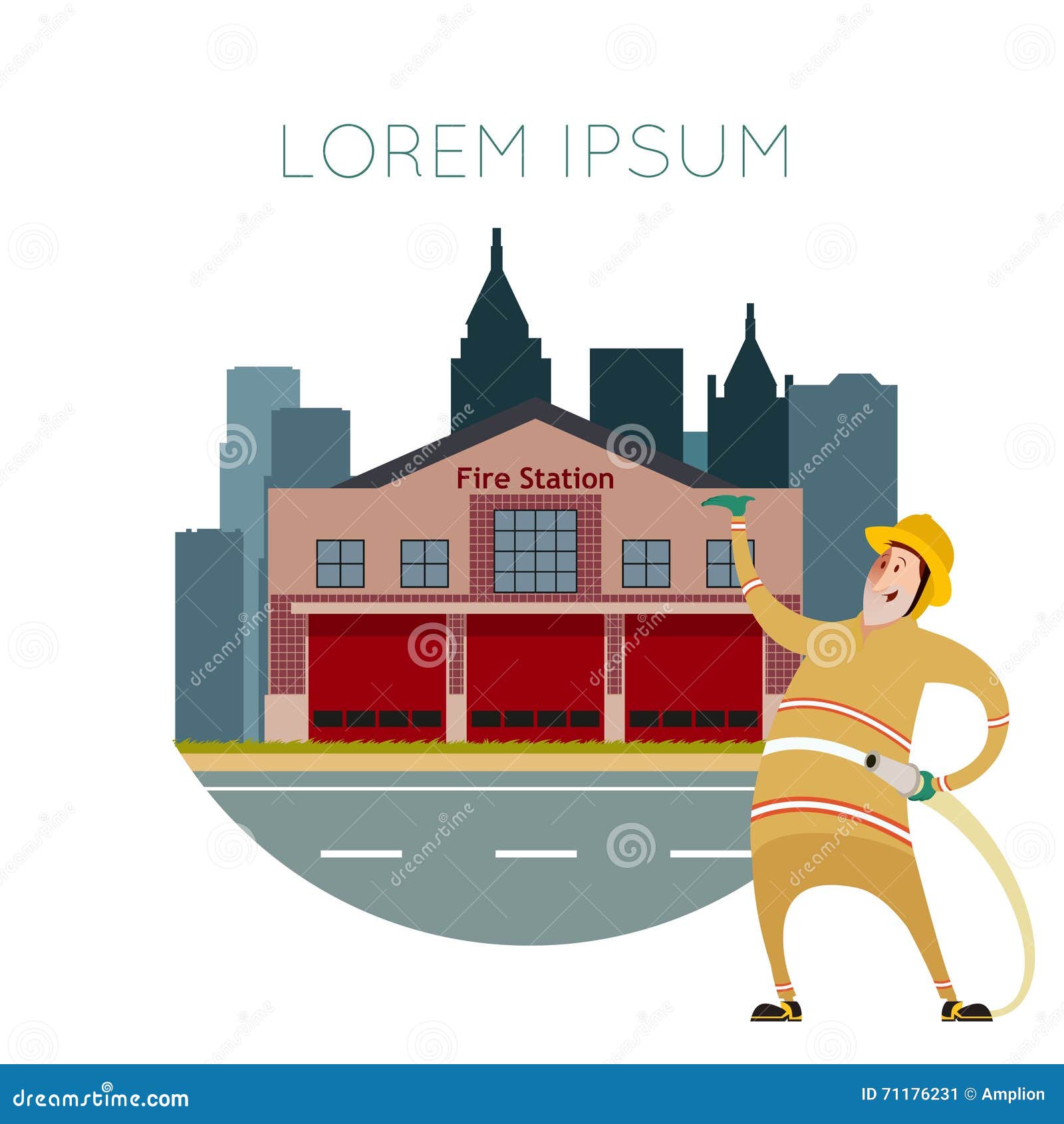 Fire Station Banner8 stock vector. Illustration of blue - 71176231