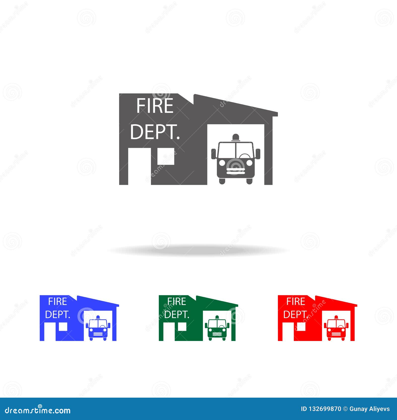 Fire Station Icon. Elements of Fireman in Multi Colored Icons. Premium ...