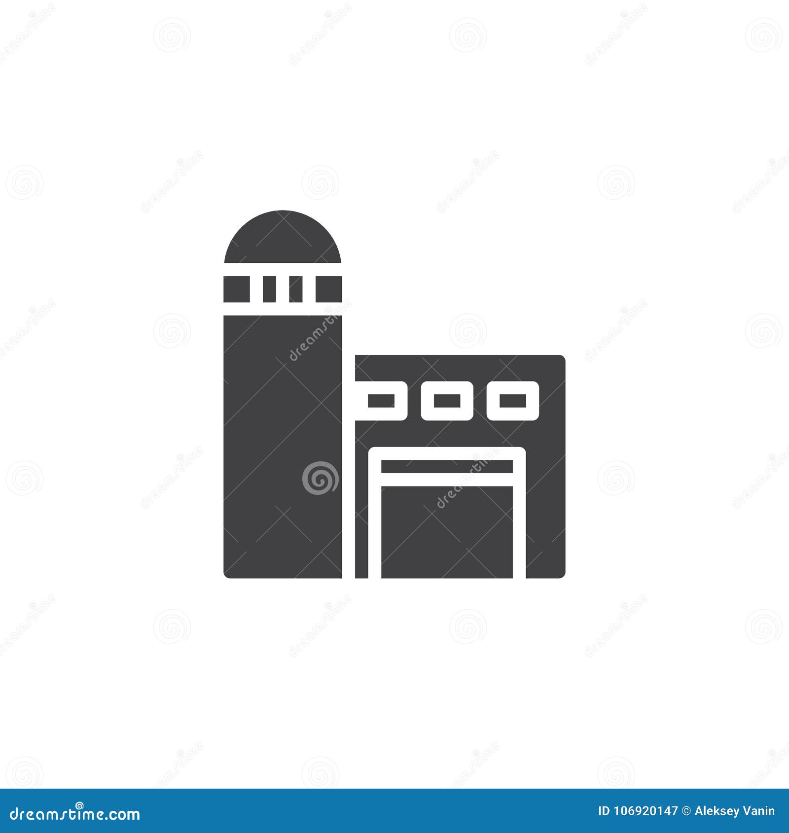 Fire station icon vector stock vector. Illustration of simple - 106920147