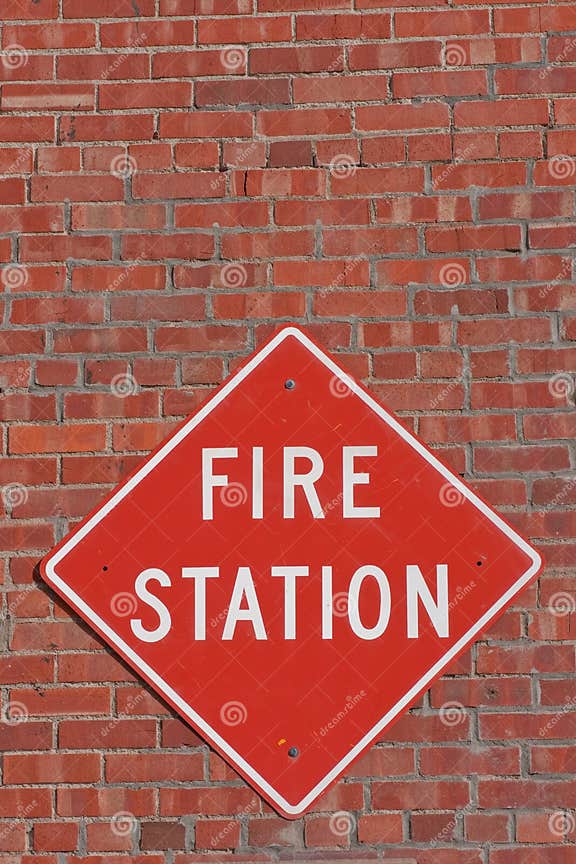Fire Station Sign stock photo. Image of brick, sign, exterior - 12355310