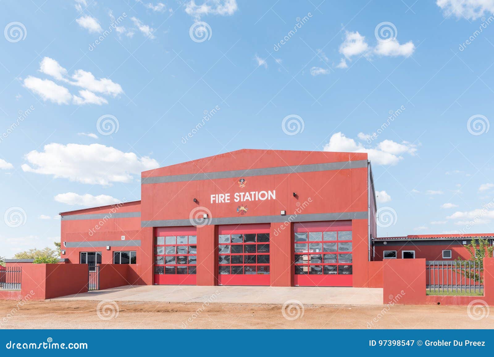 Fire station in Tsumeb editorial photography. Image of tsumeb - 97398547