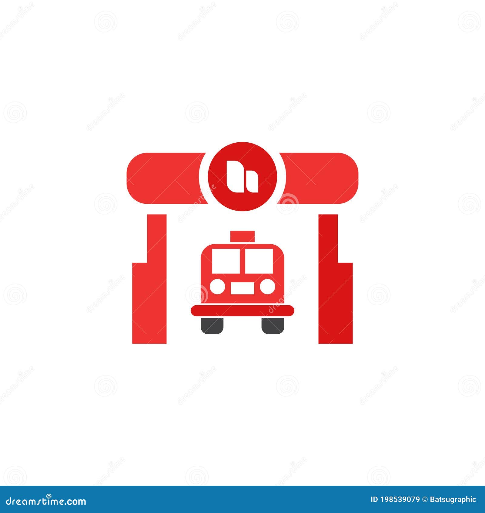 Fire Station Vector Icon Design Template Stock Vector - Illustration of ...
