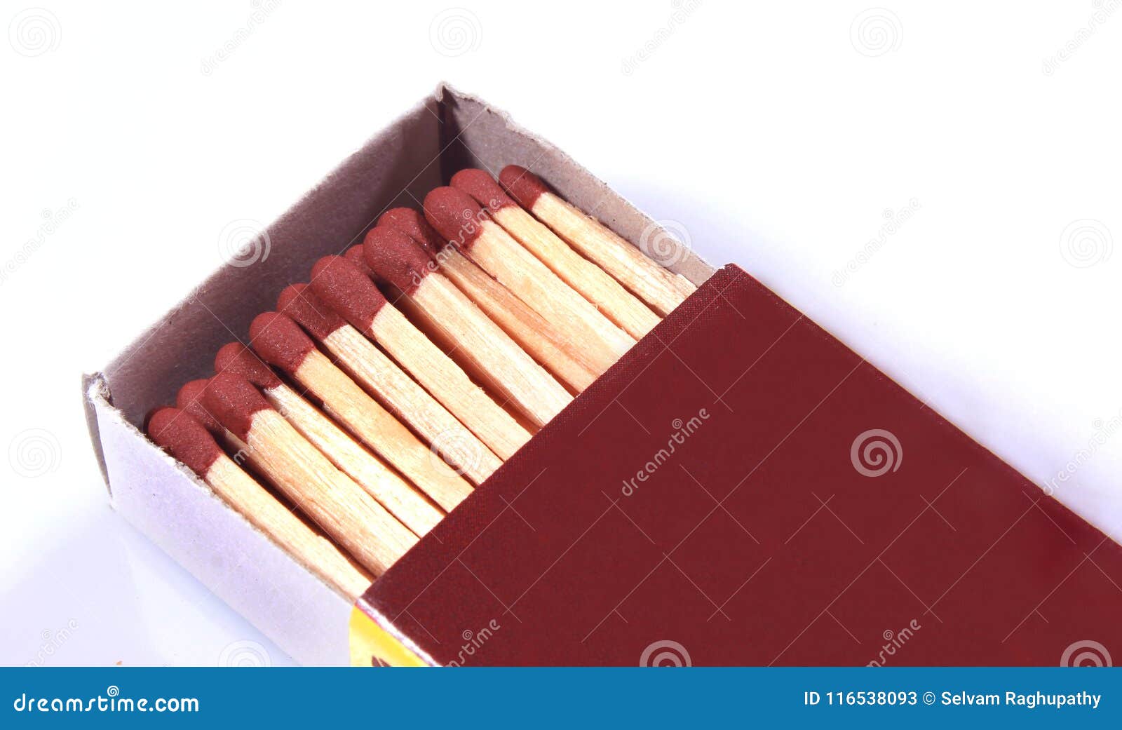 The Fire Sticks in a Match Box. Stock Image - Image of board, concept ...