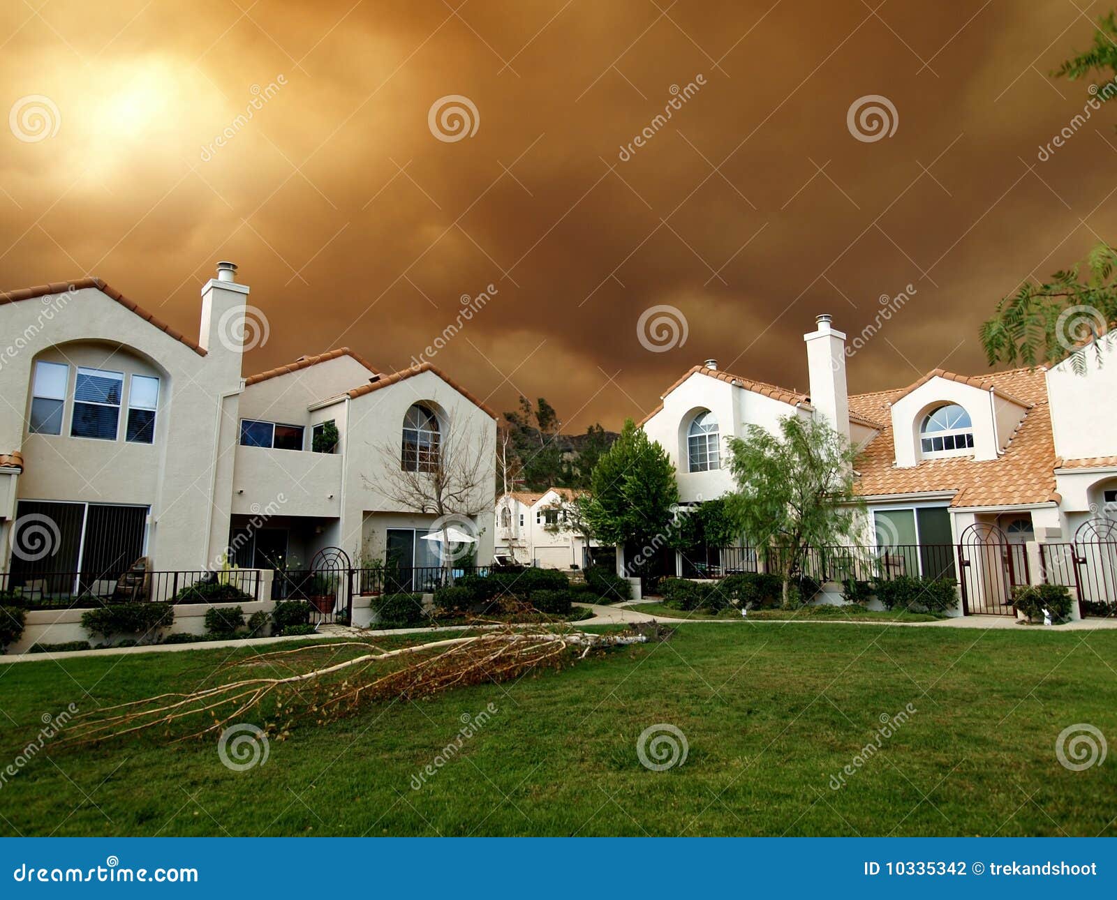 Fire Storm stock photo. Image of exterior, smoke, california - 10335342
