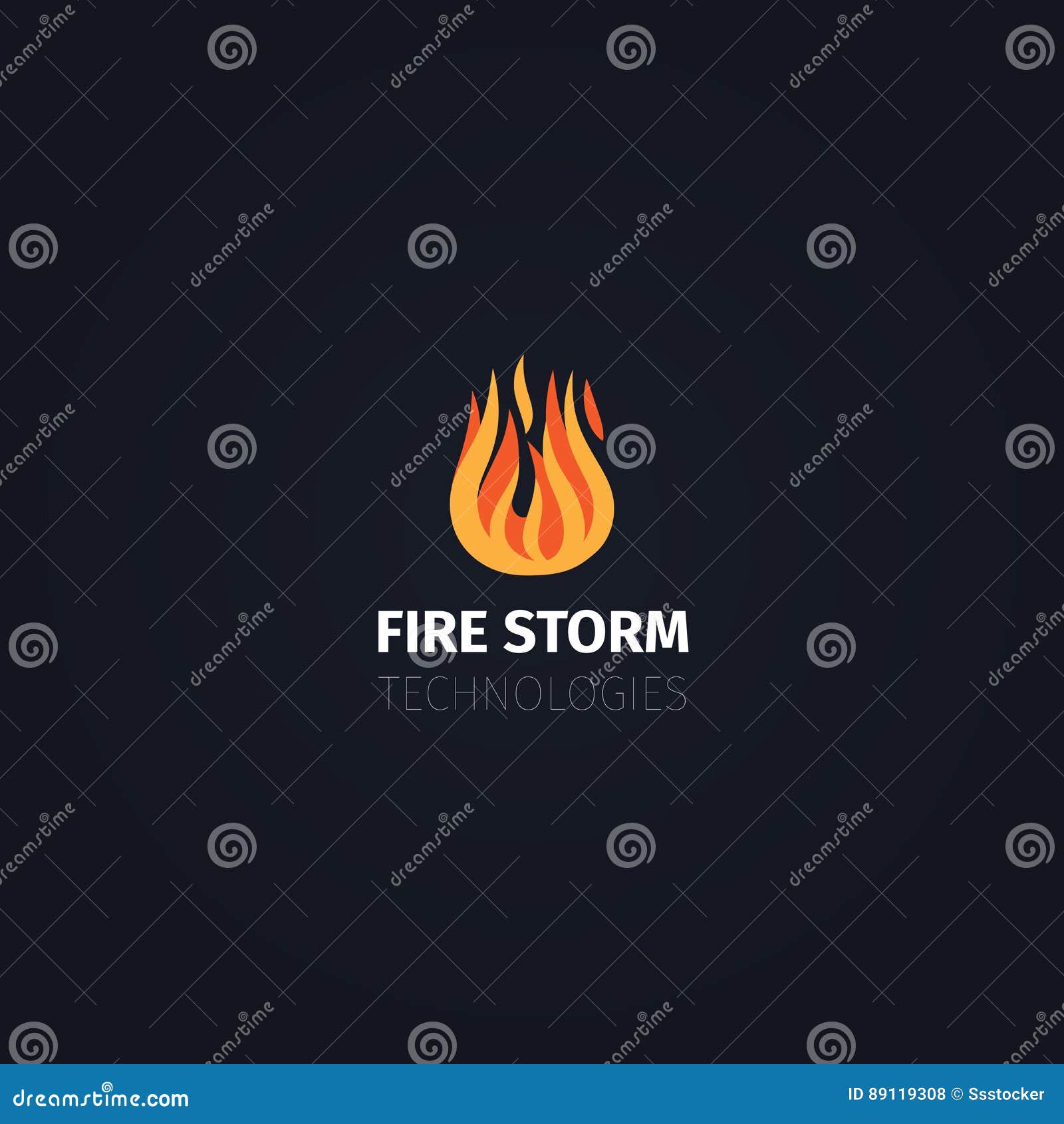 Fire Storm Technologies Logo Template Stock Vector - Illustration of ...