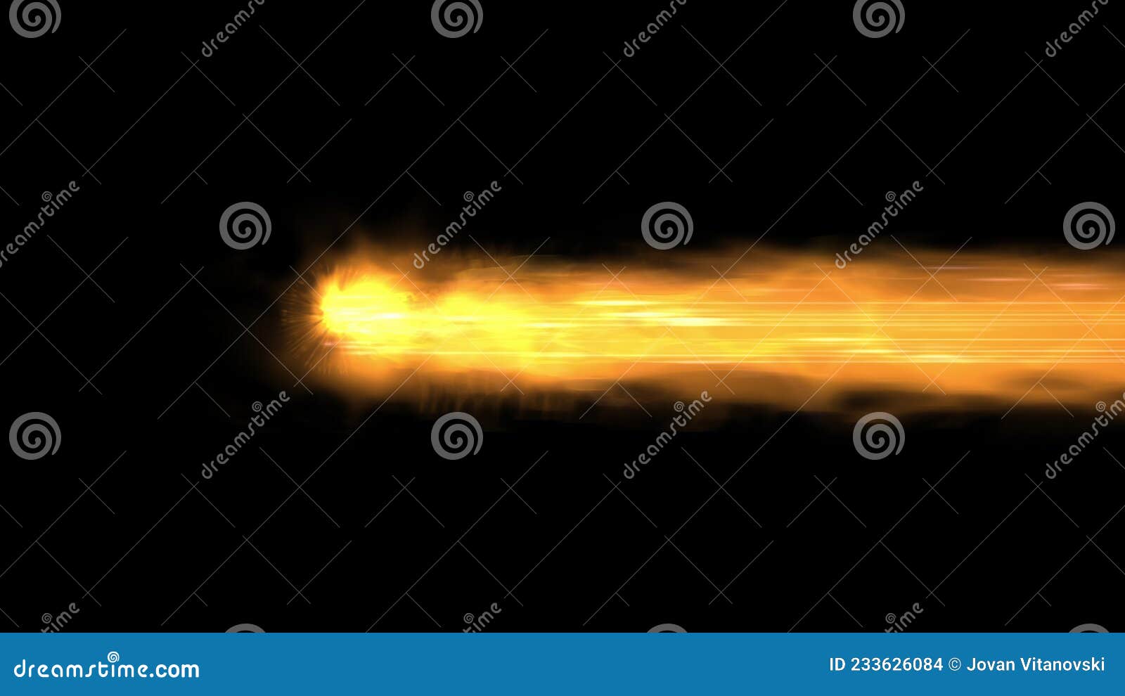 Fire Streaks Light on Black Background Stock Illustration ...