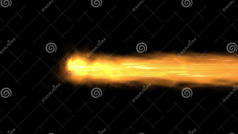Fire Streaks Light on Black Background Stock Illustration ...