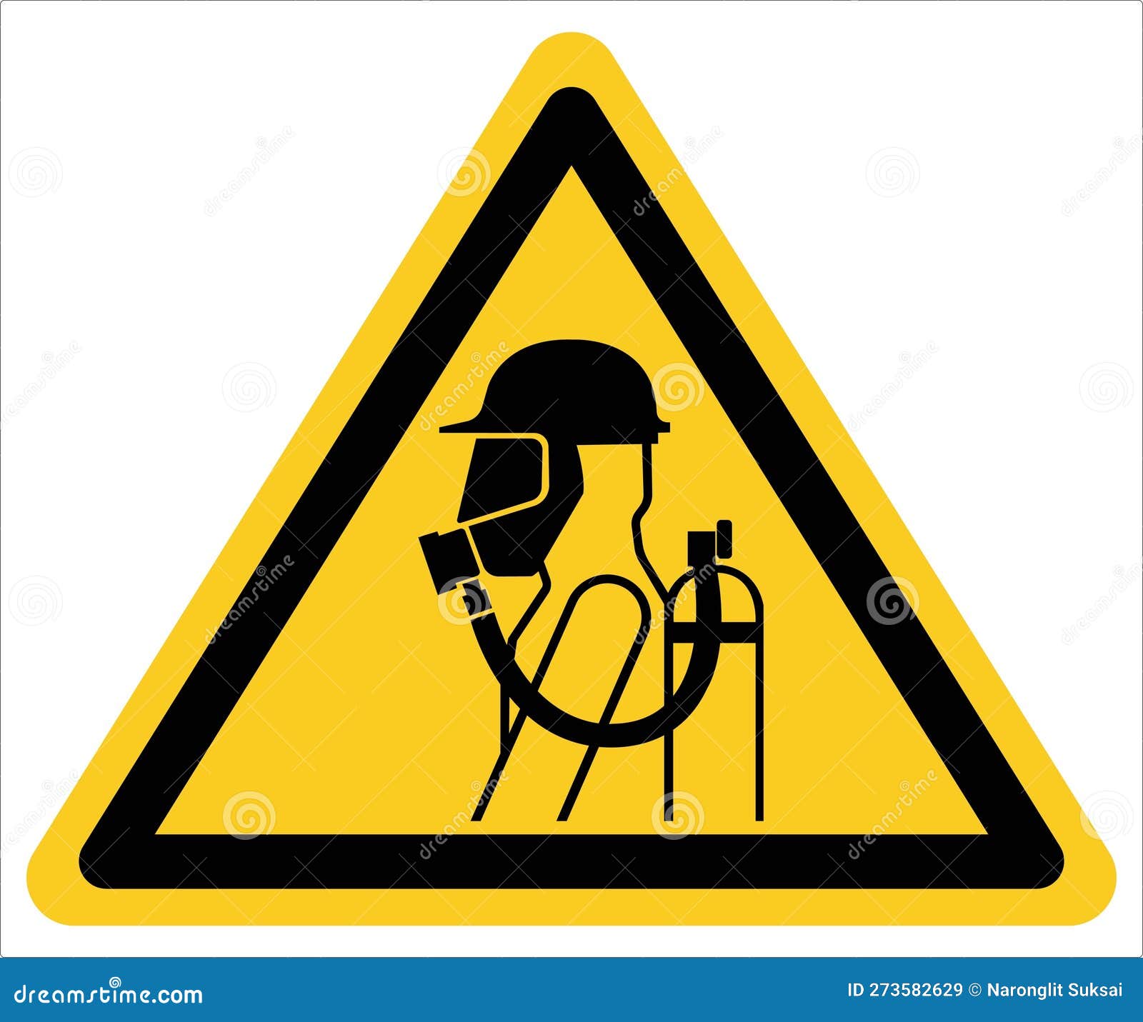 Fire Suit Oxygen Mask Warning Sign Stock Vector - Illustration of ...