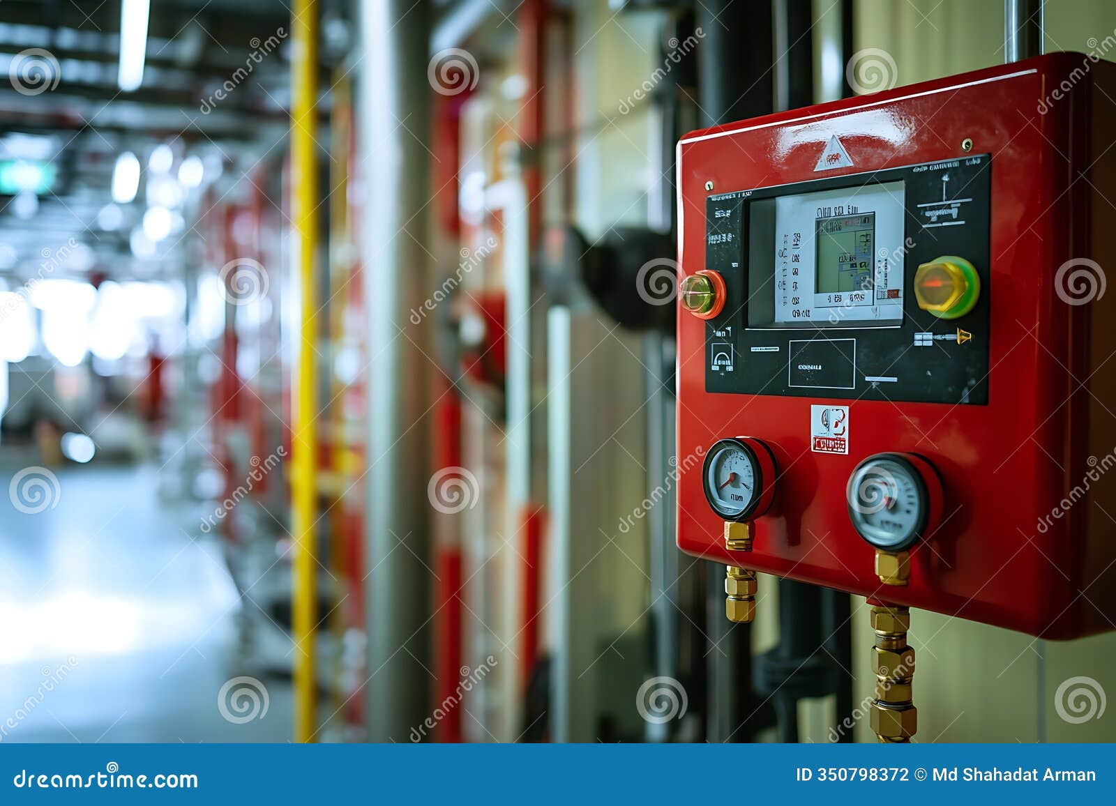 Fire Suppression System Control Panel Stock Illustration - Illustration ...
