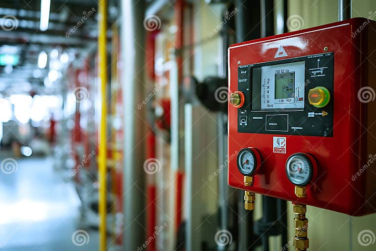 Fire Suppression System Control Panel Stock Illustration - Illustration ...