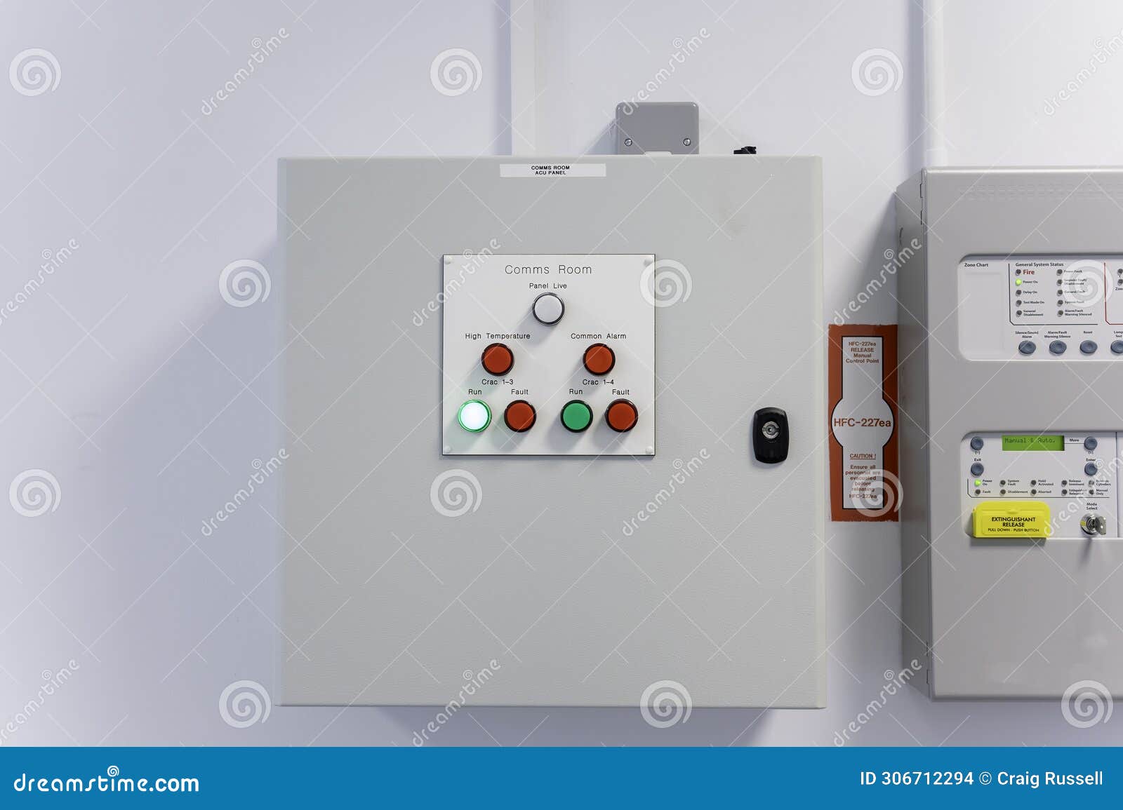 Fire Suppression System Control Panel Stock Photo - Image of panel ...